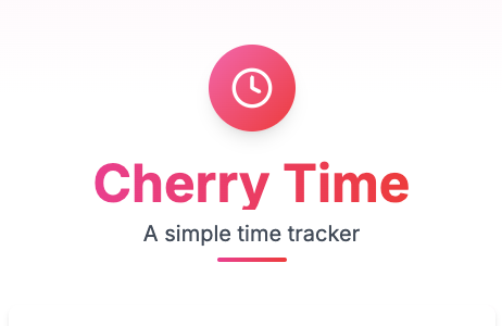 Cherry Time - A simple time tracker